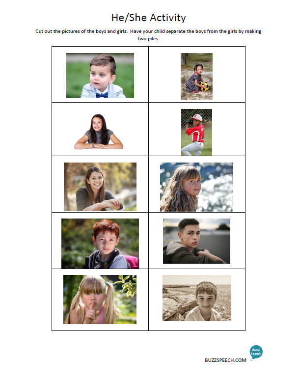 2 Free Activities to Practice Pronouns (He/She) – Buzz Speech